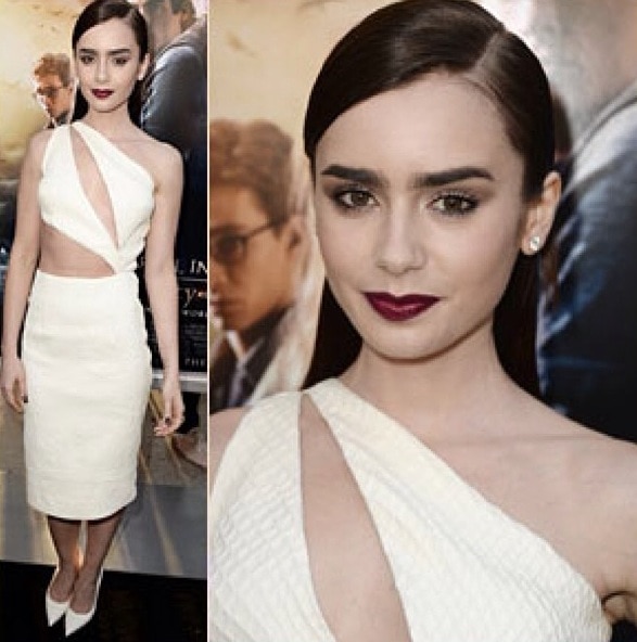 Red Carpet Nails: Lily Collins Wears L’Oreal | Salon Fanatic